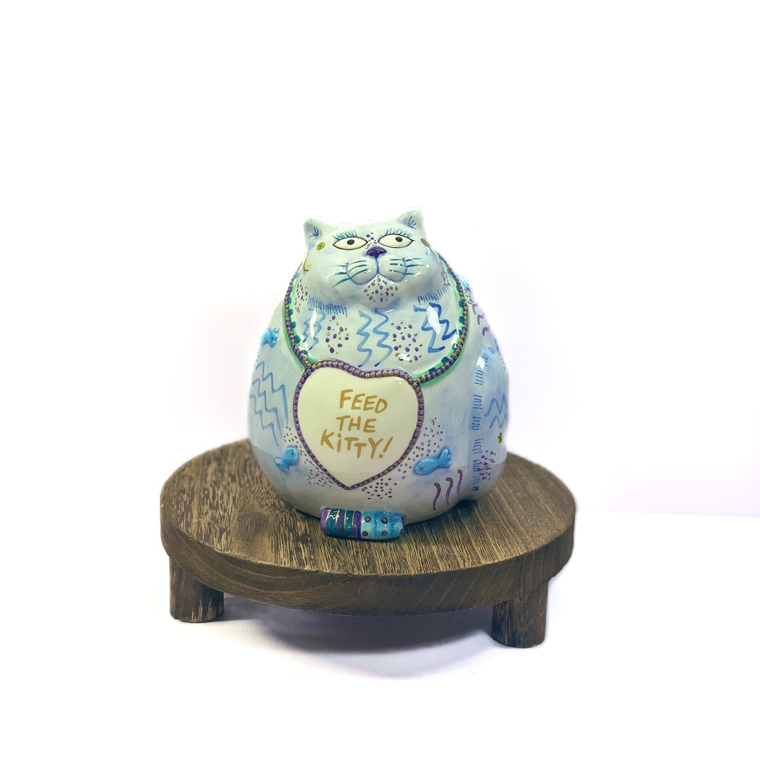 Vintage 90s Fitz Floyd Essential Cash Critters “feed the Kitty” Ceramic ...