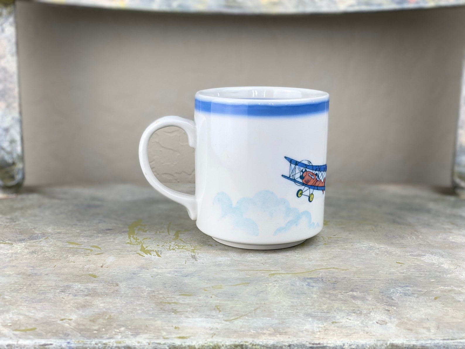 Bi-wing Antique Plane Design Mug Brand Aviation Airplane Cup | Etsy
