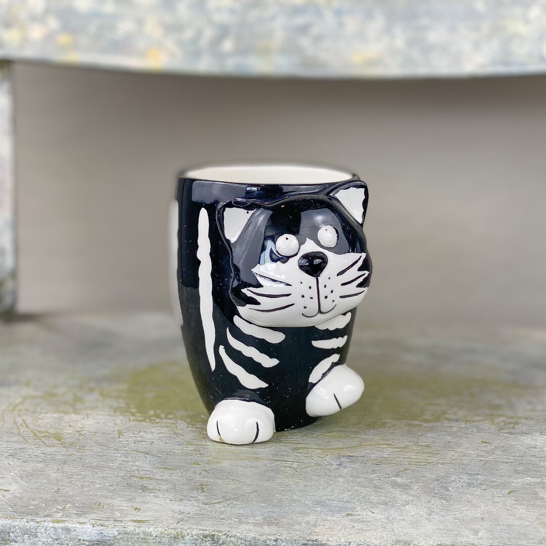 Burton Burton Chester the Cat Black & White Stripes Kitty - Etsy