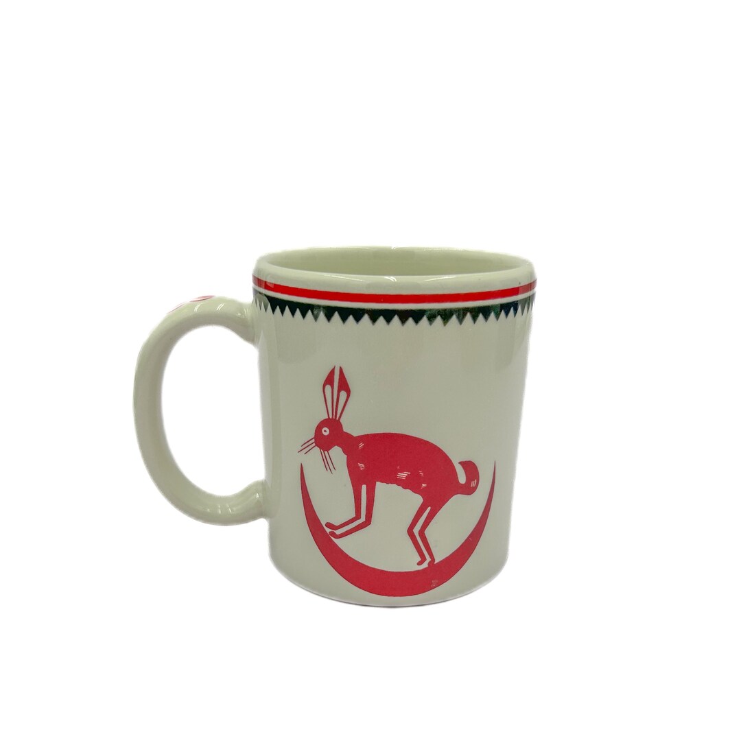 Vintage Pipestone Ancient Mimbreno Mug Coffee Cup Maroon March Hare in ...