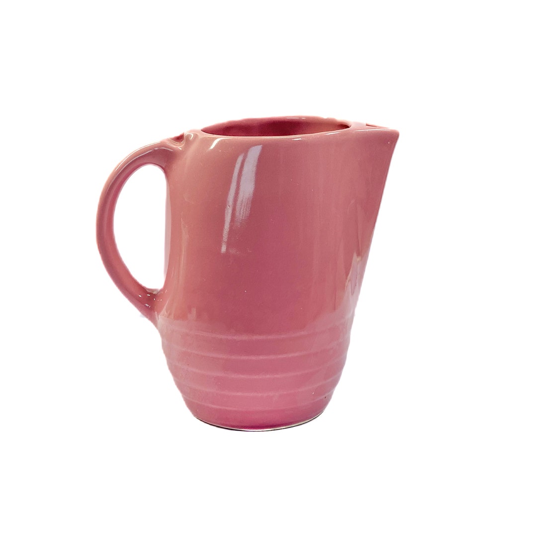Vintage 1940's Universal Potteries Ohio Soft Pink Water Pitcher - Mid ...