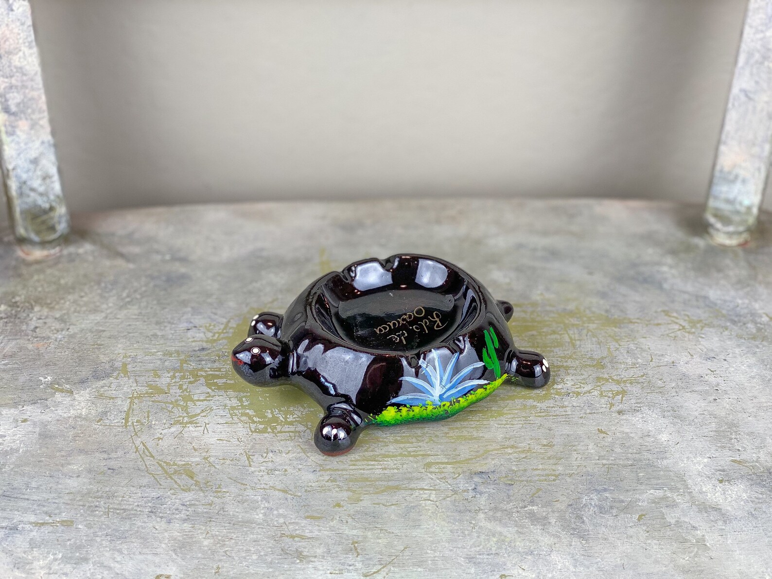 Vintage Mexican Rdo De Oaxaca Ceramic Turtle Ashtray Folk | Etsy