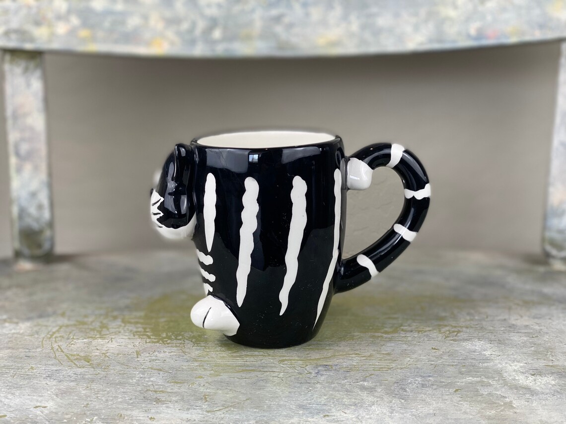 Burton Burton Chester the Cat Black & White Stripes Kitty - Etsy