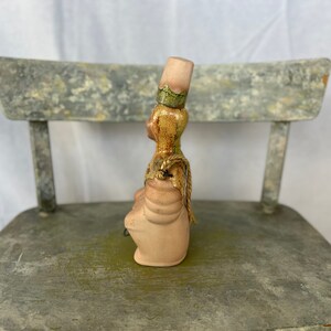 MEXICAN CLAY POTTERY Water Jug Decanter With Cup Vintage Recuerdo De ...