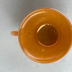 Termocrisa Peach Lusterware Mug Iridescen Orange Mexico Coffee Tea Cup ...