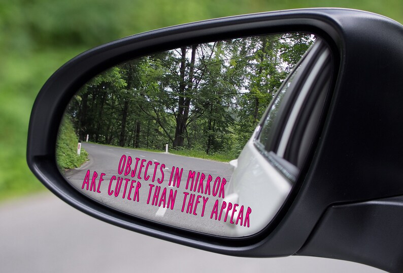 Objects in Mirror Are Cuter Than They Appear Side Mirror Decal, Car ...