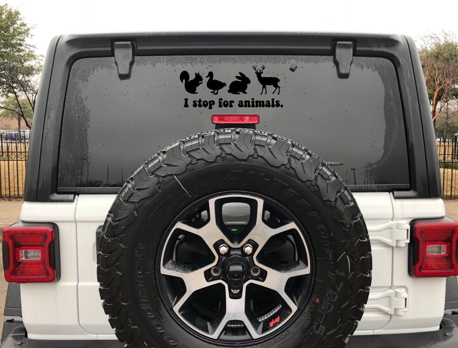 Car Window Decal, I Stop for Animals, Animal Lover Decal, Squirrel ...