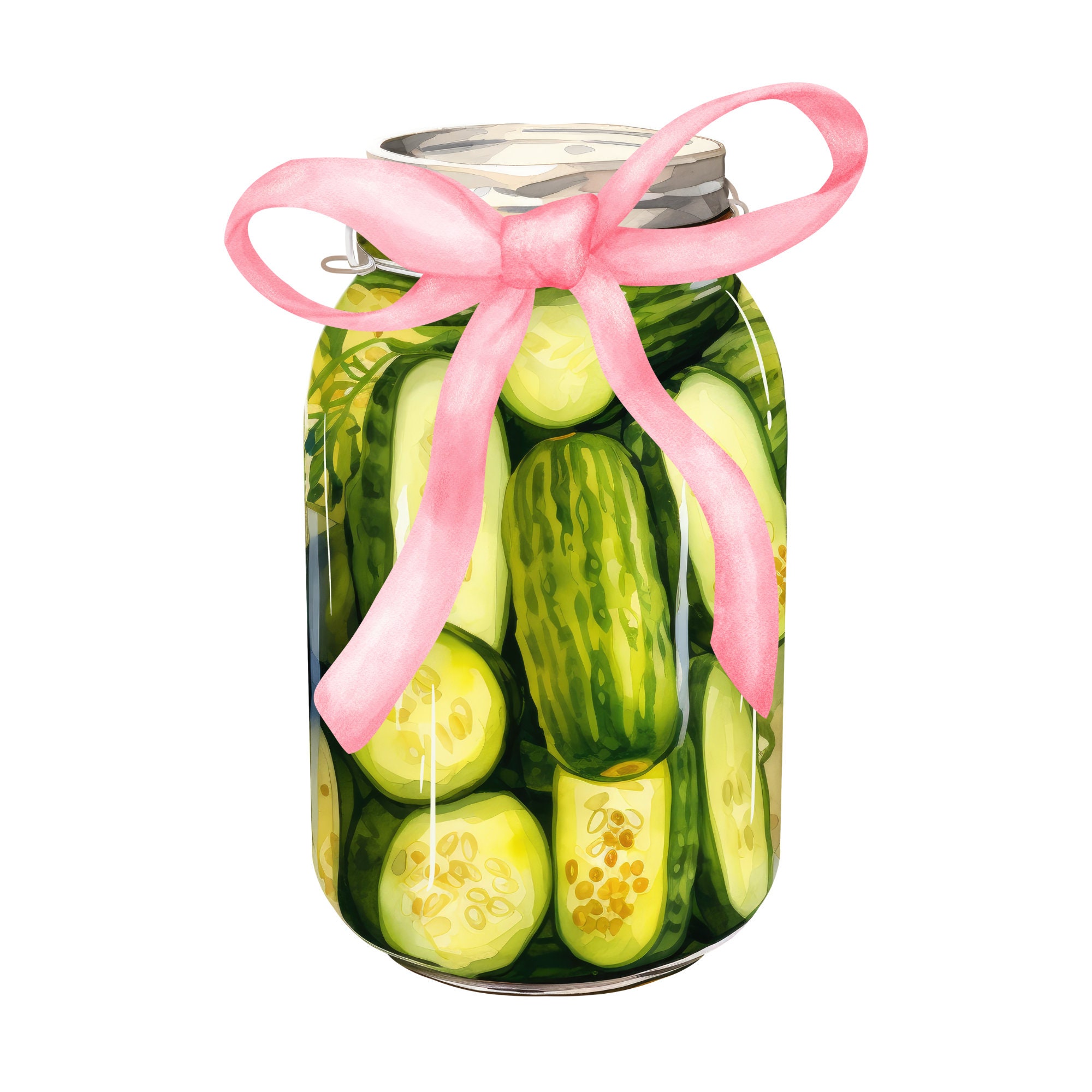 Pickle Jar With Bow SVG - Etsy
