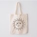 Celestial Sun and Moon Canvas Tote Bag Aesthetic - Etsy