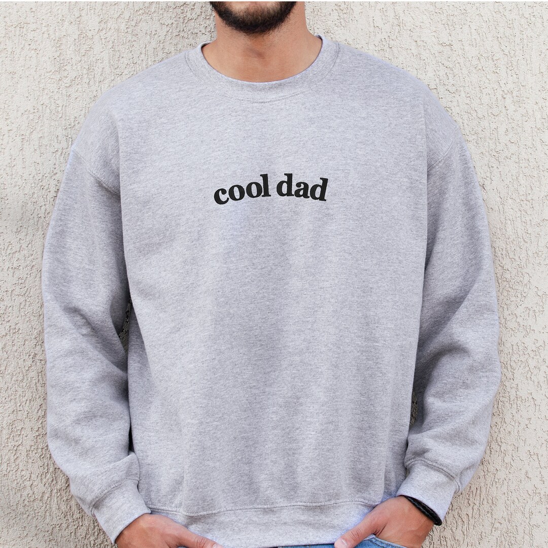 Embroidered Dad Sweatshirt, Personalized Gift for New Dad, Custom ...