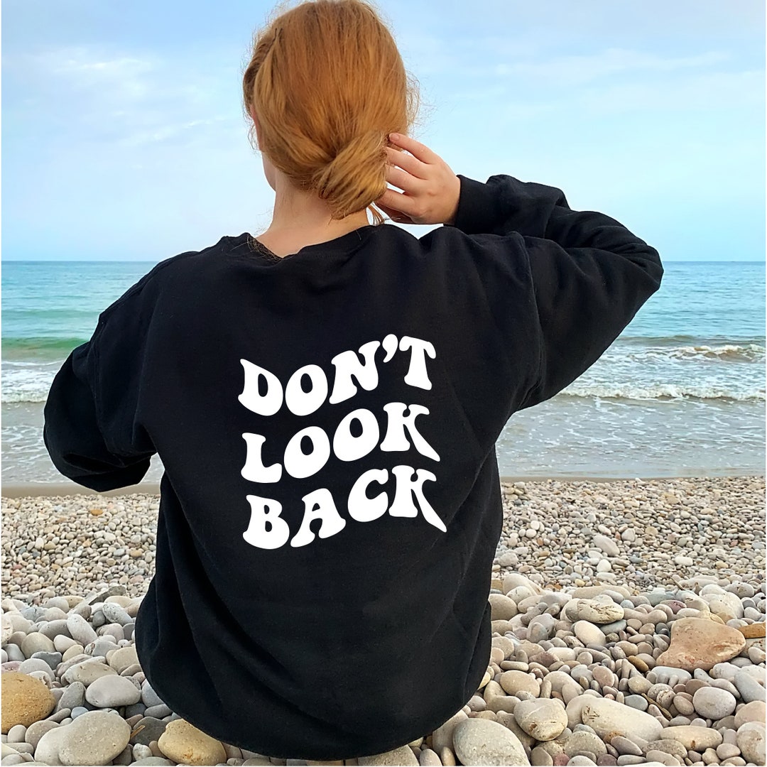 Trendy Sweatshirt With Words on Back Crewneck Womens - Etsy