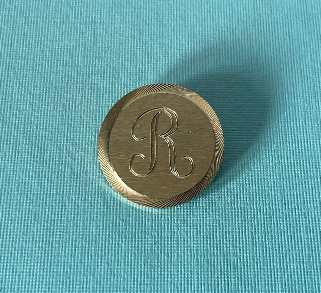 Vintage Letter R Brooch, Gold Letter R Pin, Letter R Jewelry, Letter R ...