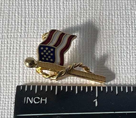 Vintage flag brooch, small flag pin, USA Save America… - Gem