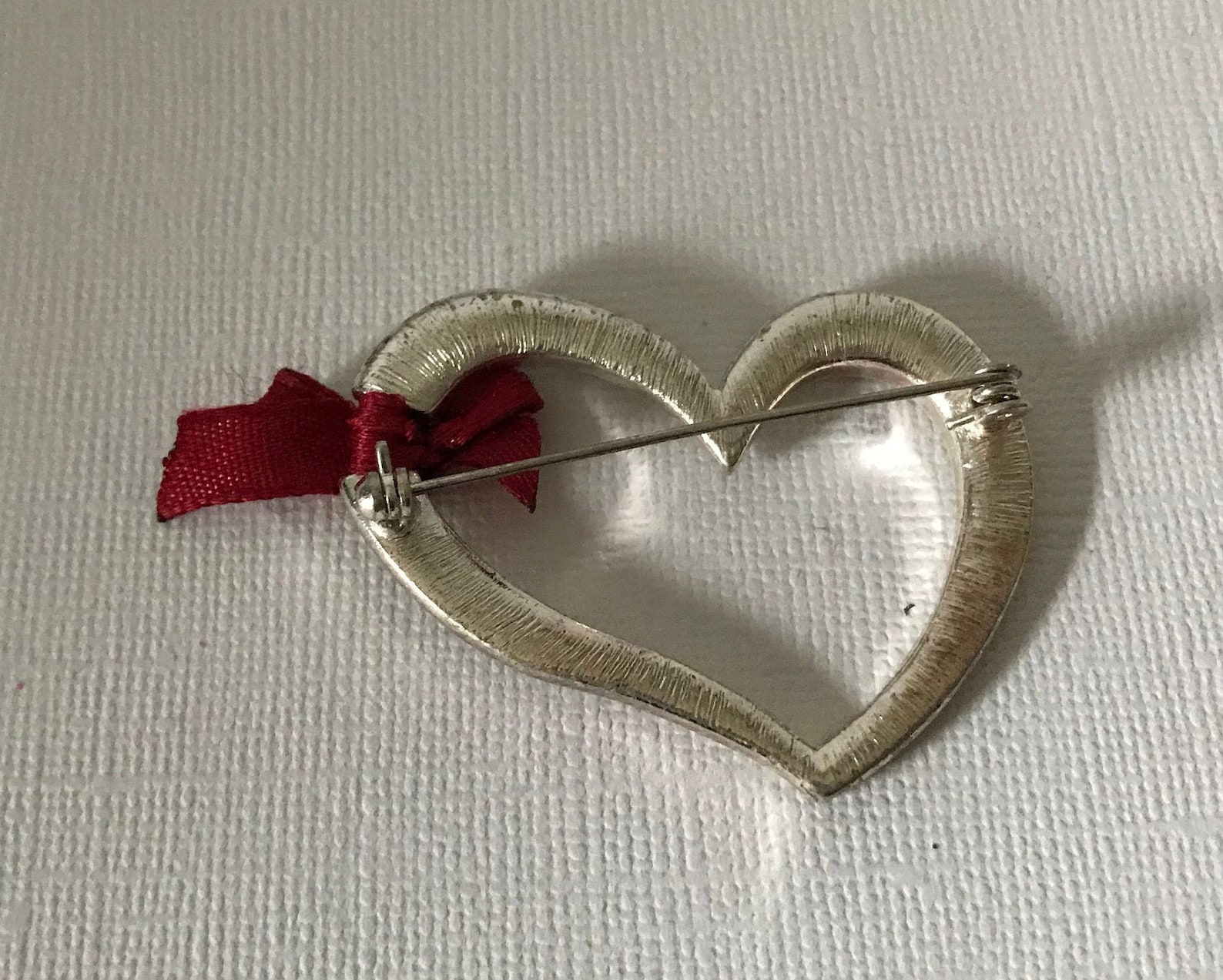 Vintage Heart Brooch Silver Heart Brooch Heart Jewelry - Etsy