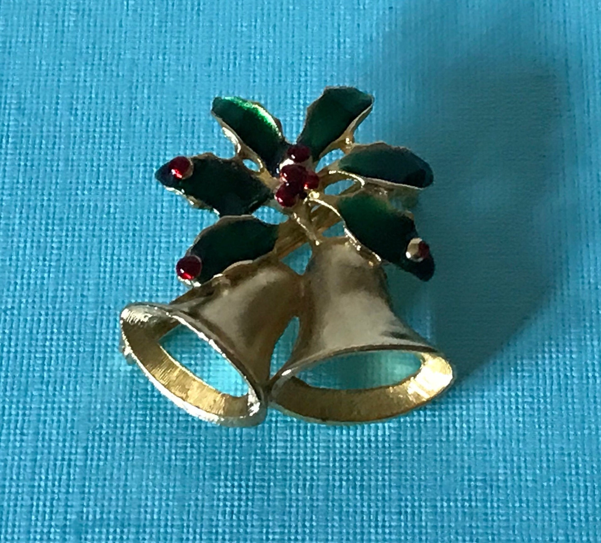 Vintage Bell Pin Jingle Bells Pin Gold Bells Pin Christmas - Etsy