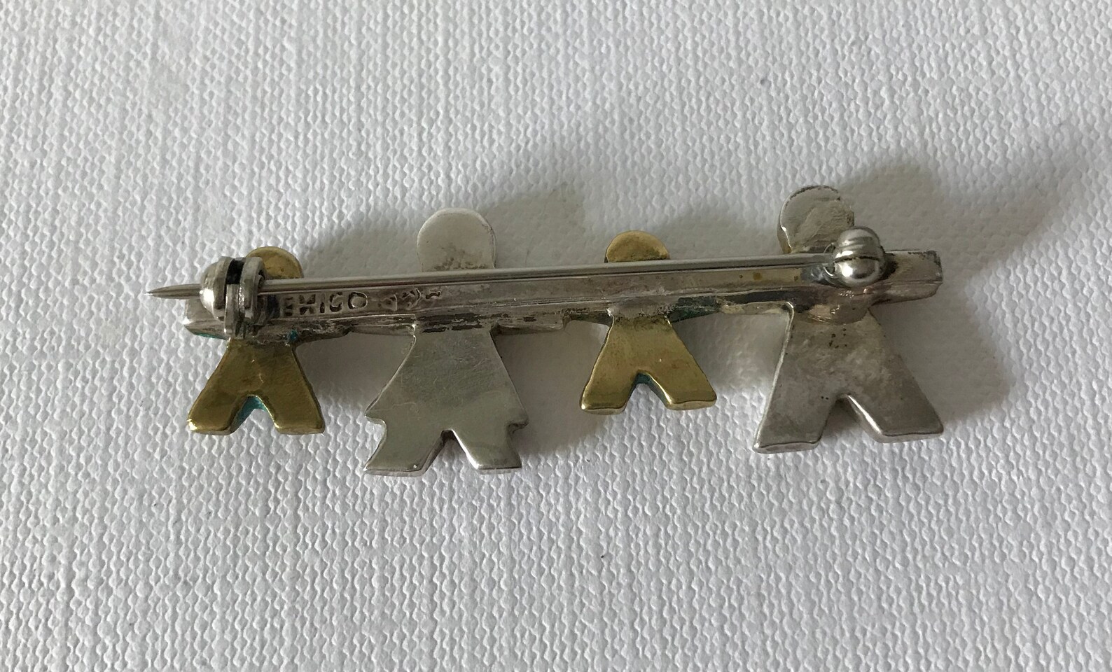 Vintage Sterling Silver Family Pin Signed Mexico Sterling - Etsy