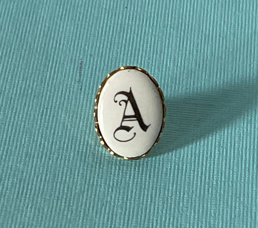 Vintage Letter A Tie Tack, White Letter A Tie Tack, Letter A Pin ...