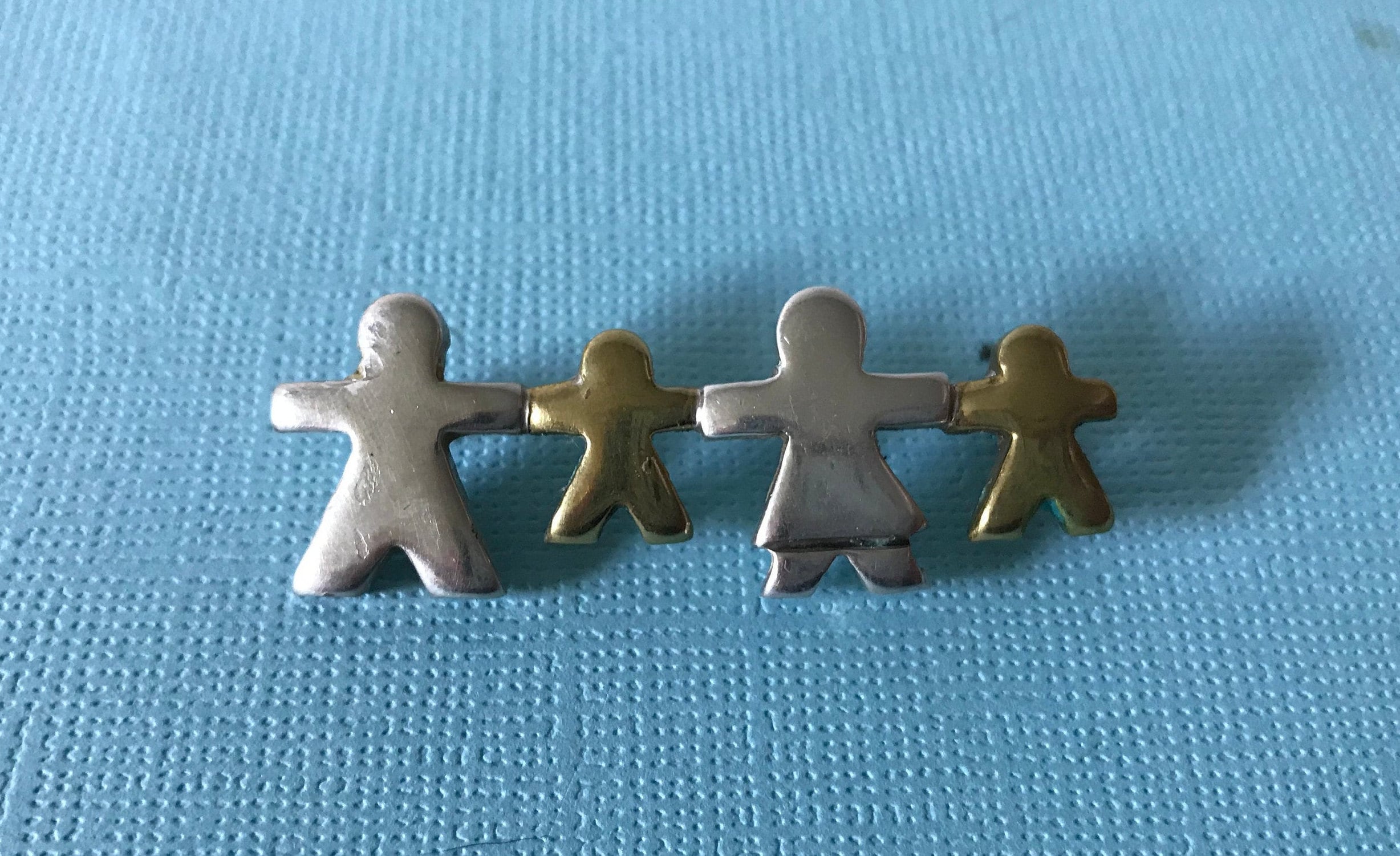 Vintage Sterling Silver Family Pin Signed Mexico Sterling - Etsy