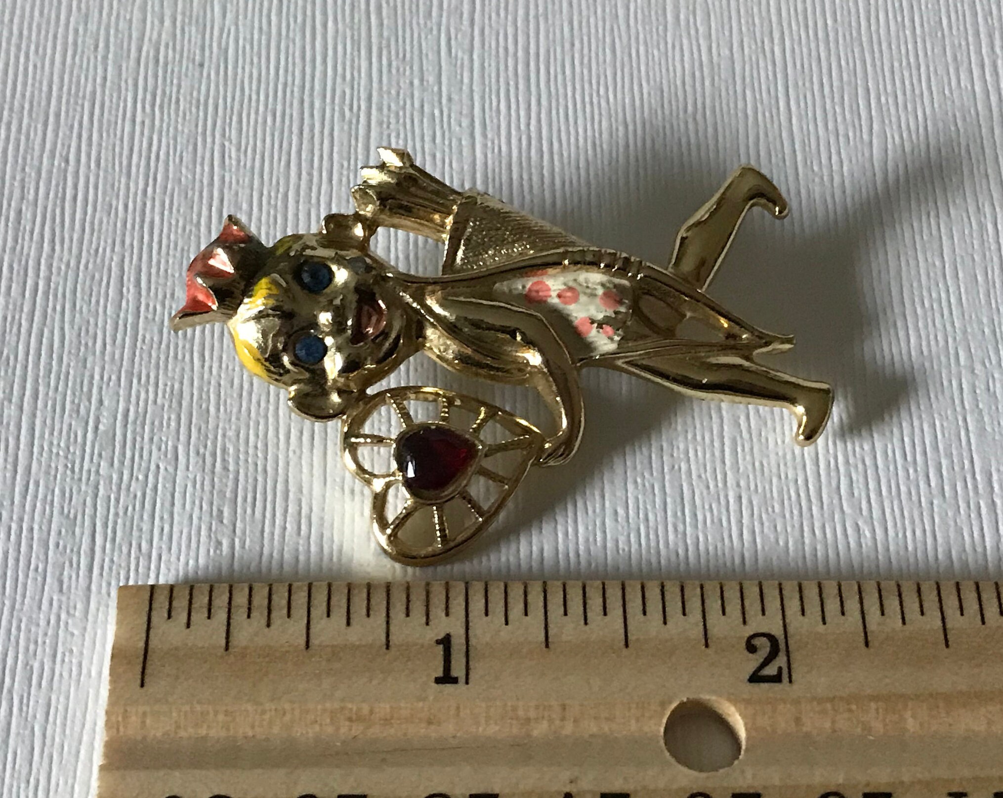Vintage Cupid Brooch Valentine's Pin Rhinestone Cupid - Etsy UK
