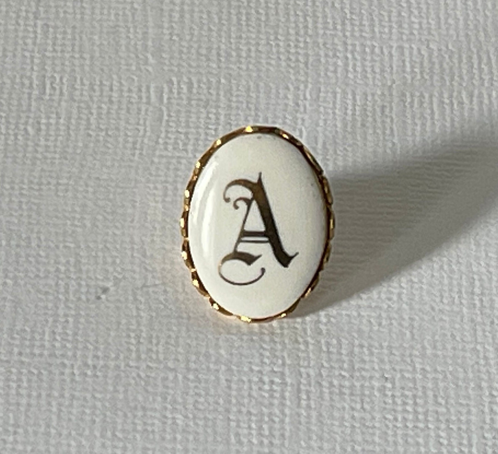 Vintage Letter A Tie Tack, White Letter A Tie Tack, Letter A Pin ...