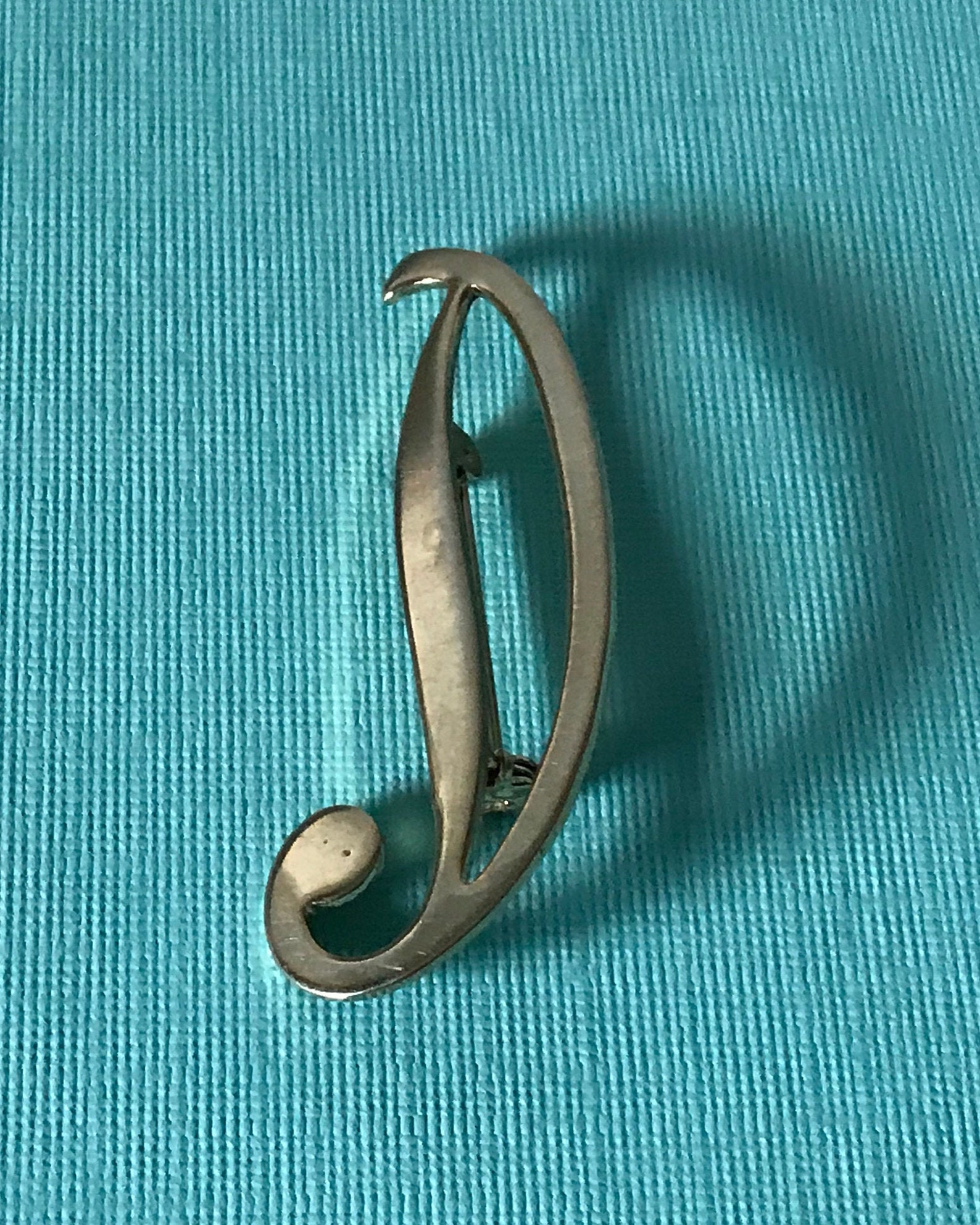 Vintage Letter D Brooch Monogram Brooch Silver D Brooch - Etsy