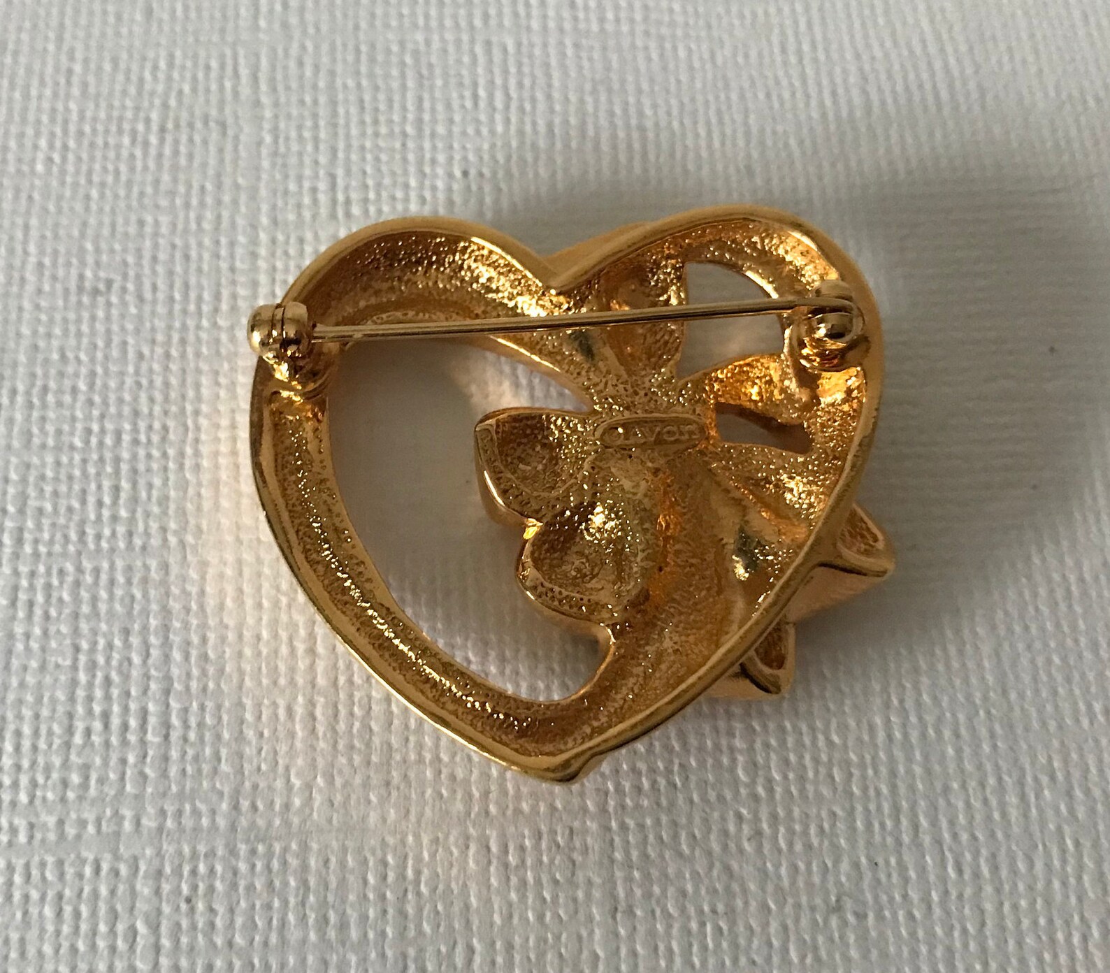 Vintage Heart Brooch Signed Avon Heart Brooch Blue - Etsy