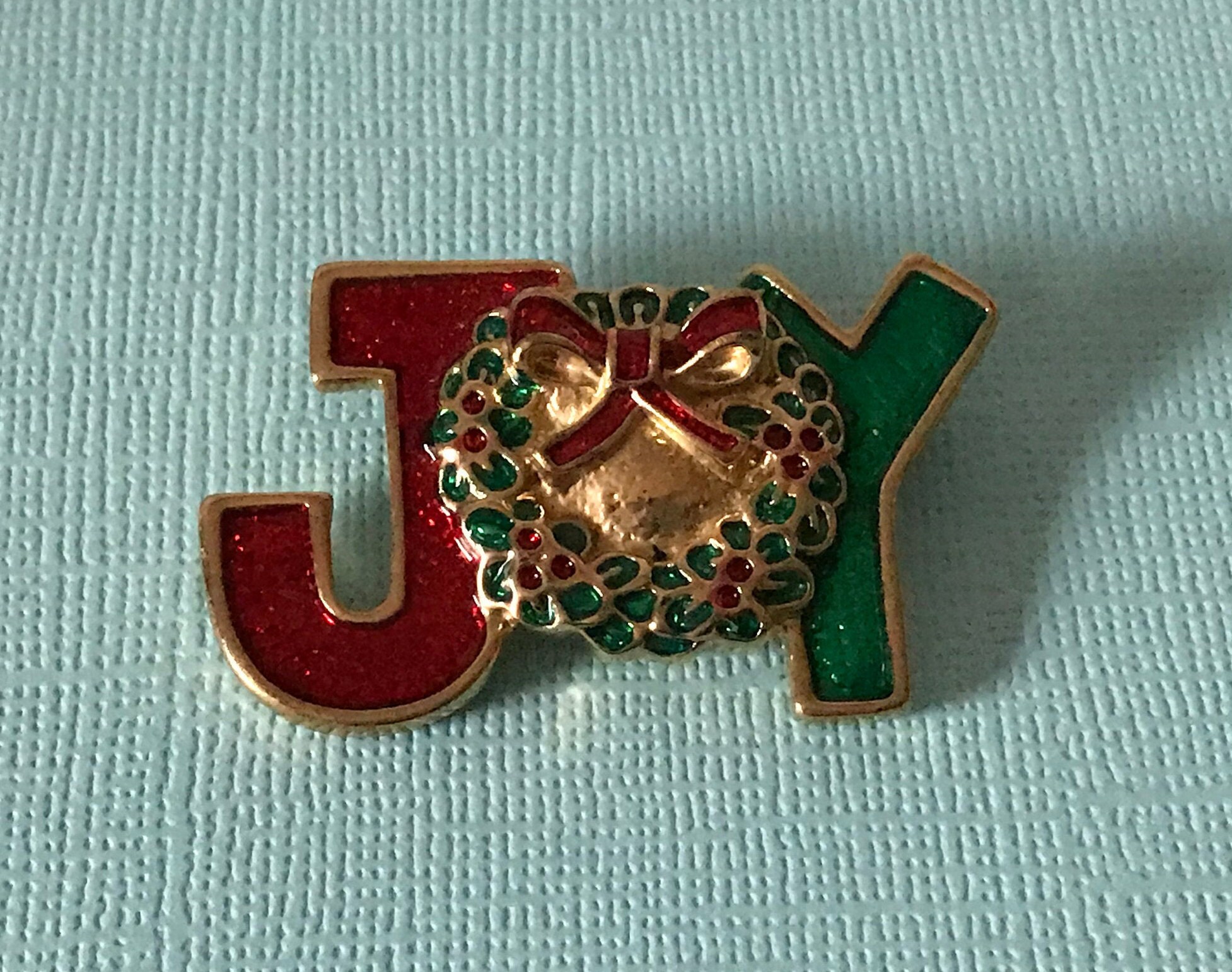 Vintage JOY Pin Vintage Weihnachtsbrosche Weihnachtsbrosche - Etsy.de