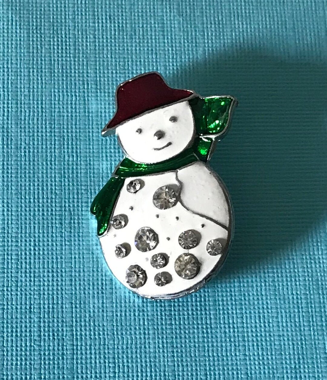 Rhinestone Snowman Brooch, Snowman Jewelry, Christmas Brooch, Frosty ...