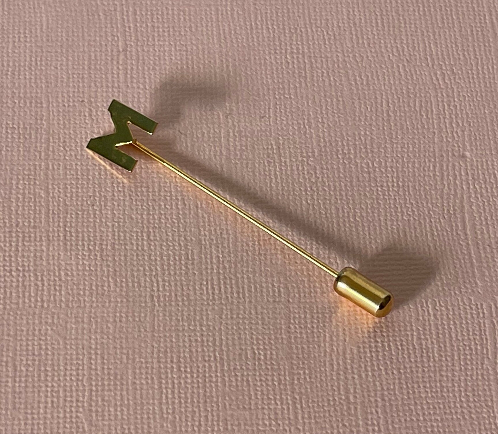 Vintage Letter M Pin, Letter M Stick Pin, Letter M Jewelry, Gold Letter ...