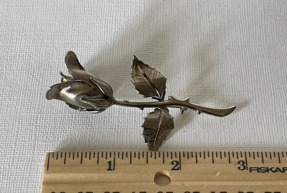 Vintage rose pin, single rose pin, flower pin, The Ba… - Gem
