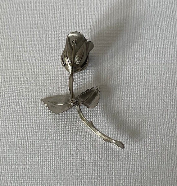 Vintage rose brooch, single rose brooch, Signed Giova… - Gem