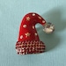 Rhinestone Santa Hat Pin, Christmas Pin, Red Santa Hat Pin, Wizard Hat ...