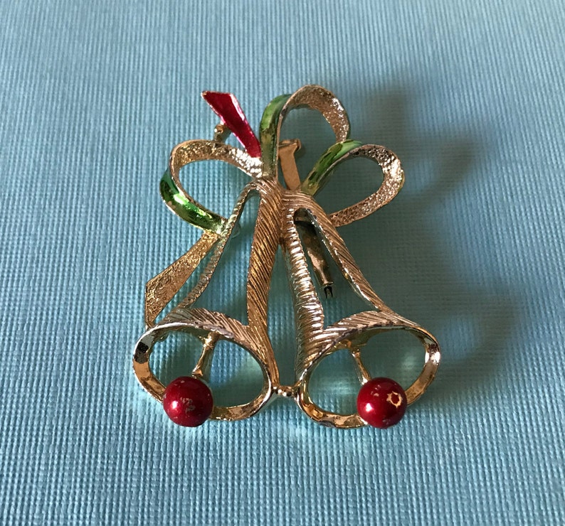 Vintage Gerry's Bell Pin, Jingle Bells Pin, Christmas Pin, Holiday Pin ...