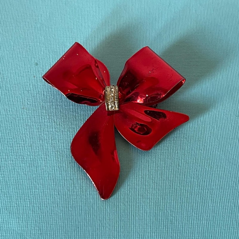 Large Bow Brooch Red - Etsy