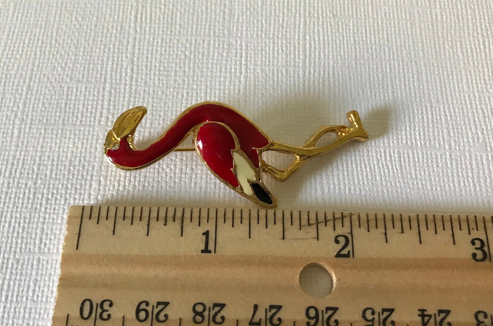 Vintage Flamingo Pin Bird Pin Enamel Flamingo Brooch Red - Etsy