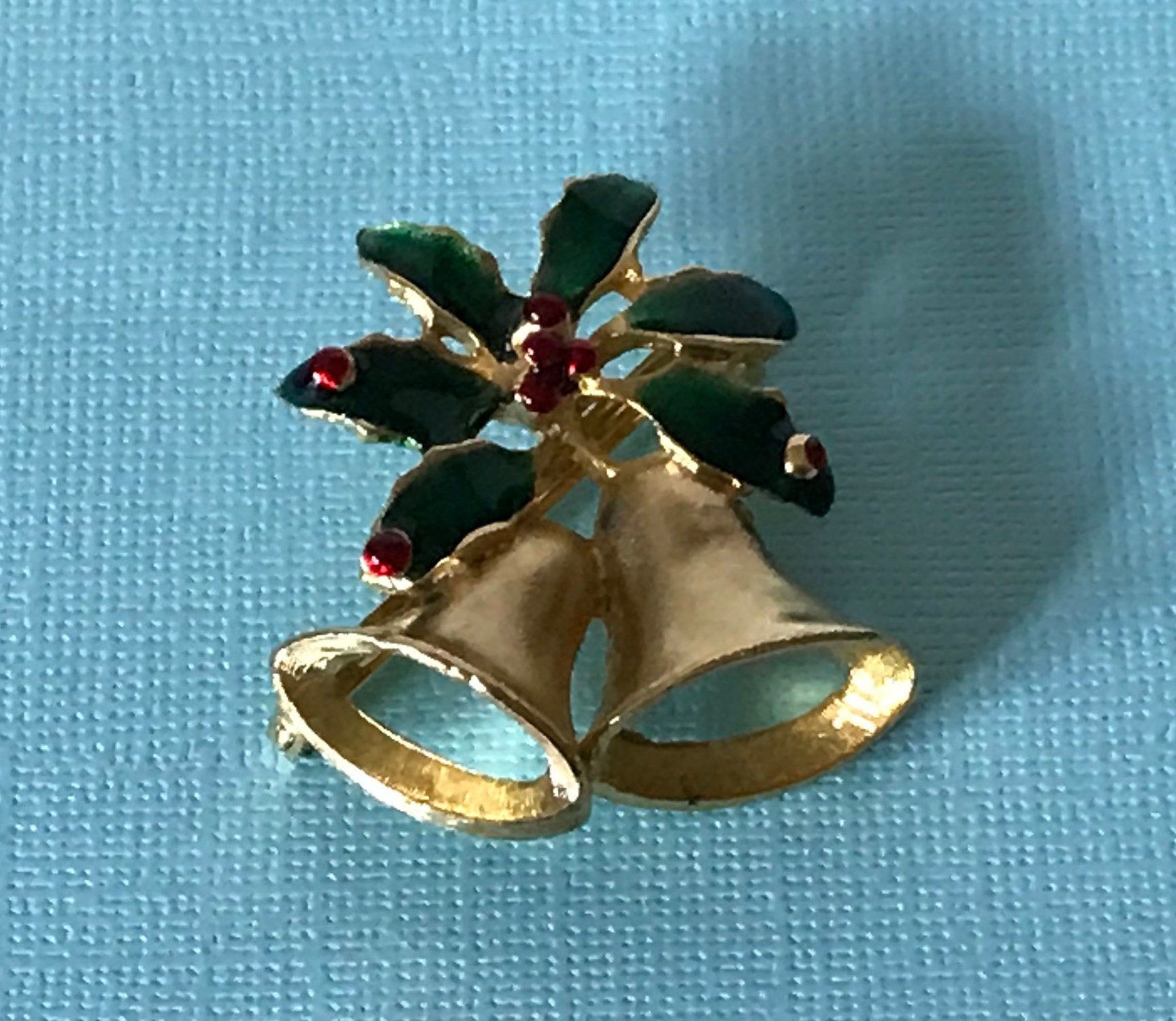 Vintage Bell Pin Jingle Bells Pin Gold Bells Pin Christmas - Etsy