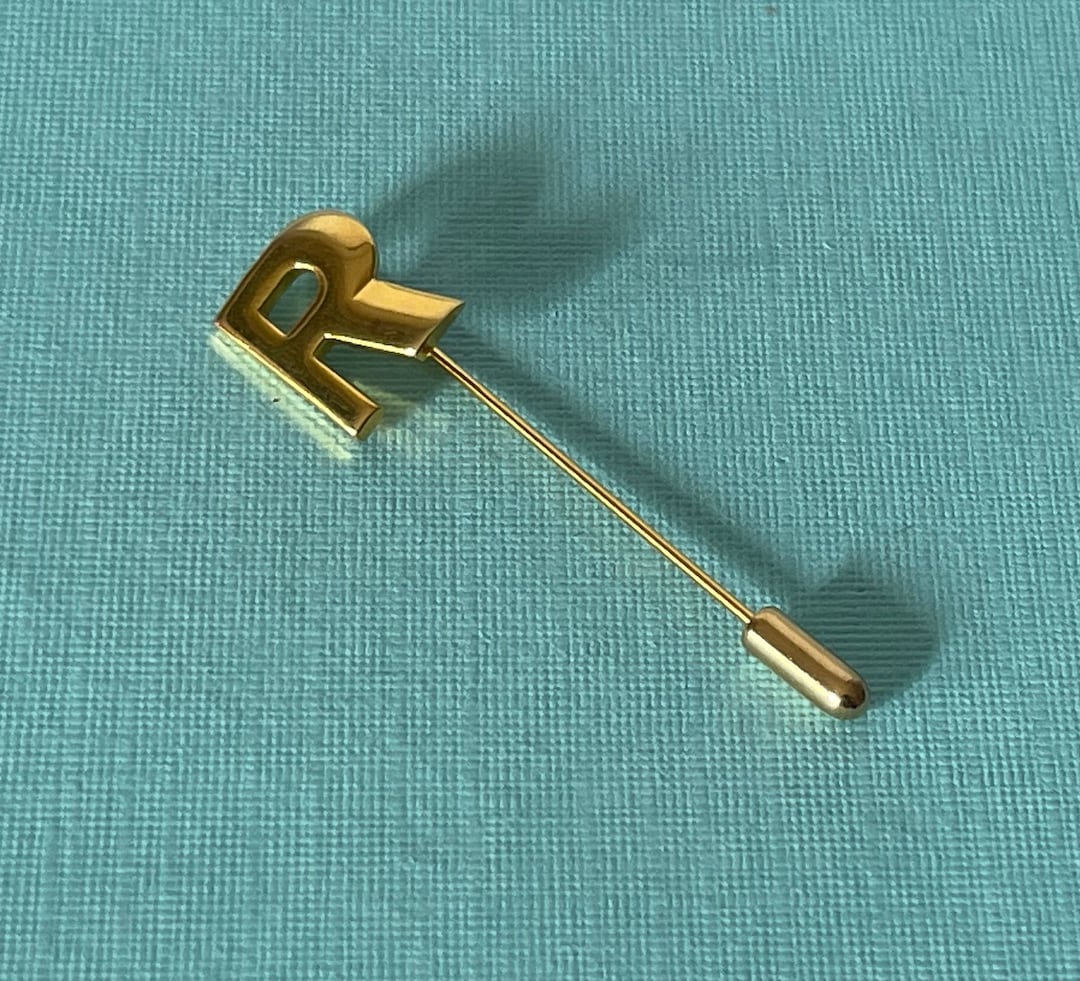 Vintage Letter R Pin, Letter R Stick Pin, Letter R Jewelry, Letter R ...
