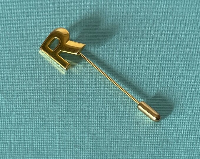 Vintage Letter R Pin, Letter R Stick Pin, Letter R Jewelry, Letter R ...
