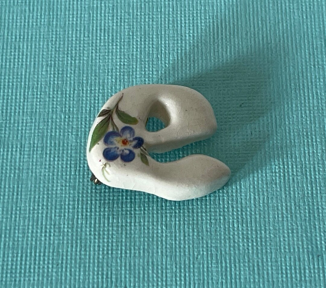 Vintage Letter E Brooch, Letter E With Flowers Pin, Letter E Jewelry ...