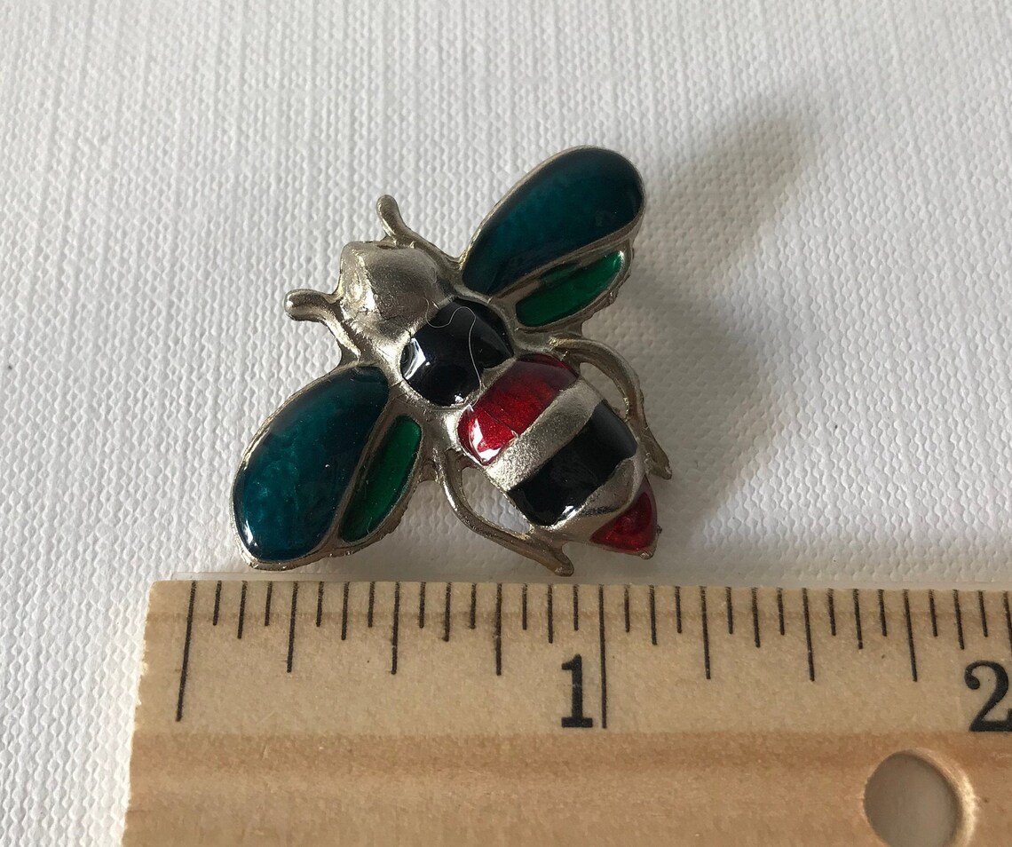 Vintage Bee Pin Bumble Bee Pin Green Bee Pin Blue Bee Pin - Etsy