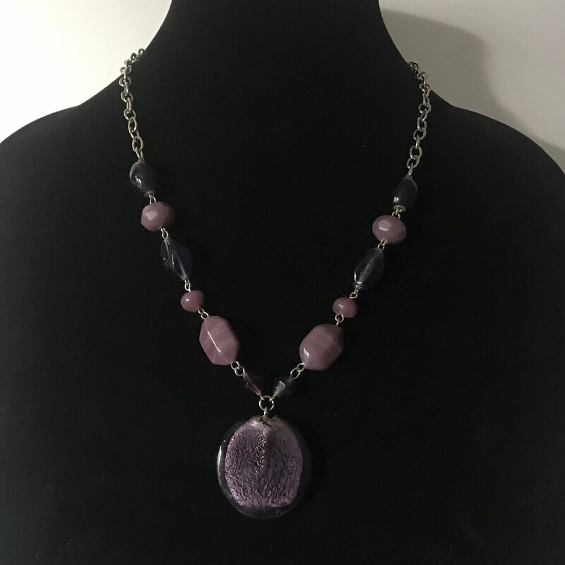 Purple Necklace - Etsy