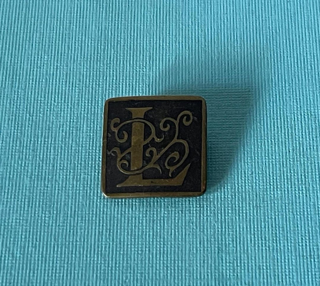 Vintage Letter L Brooch, Letter L Vintage, Letter L Jewelry, Monogram L ...