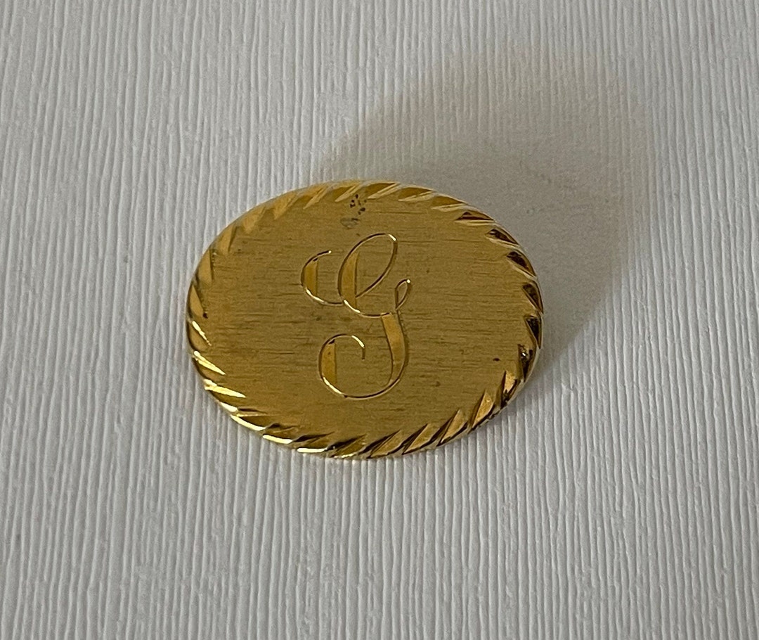 Vintage Letter G Brooch, Gold Letter G Pin, Letter G Jewelry, Monogram ...