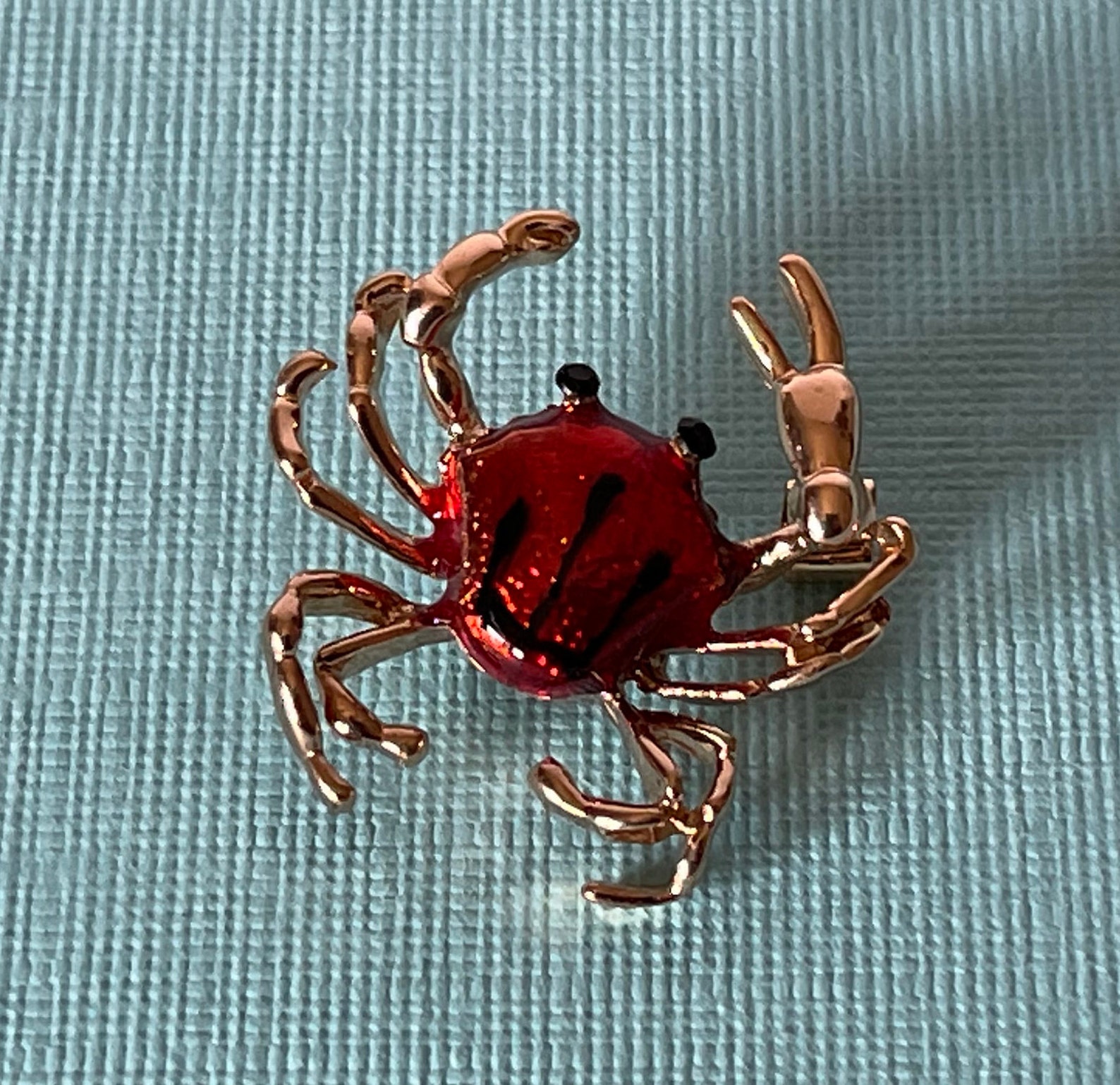 Red crab brooch crab pin red and gold crab pin king crab - Etsy Italia