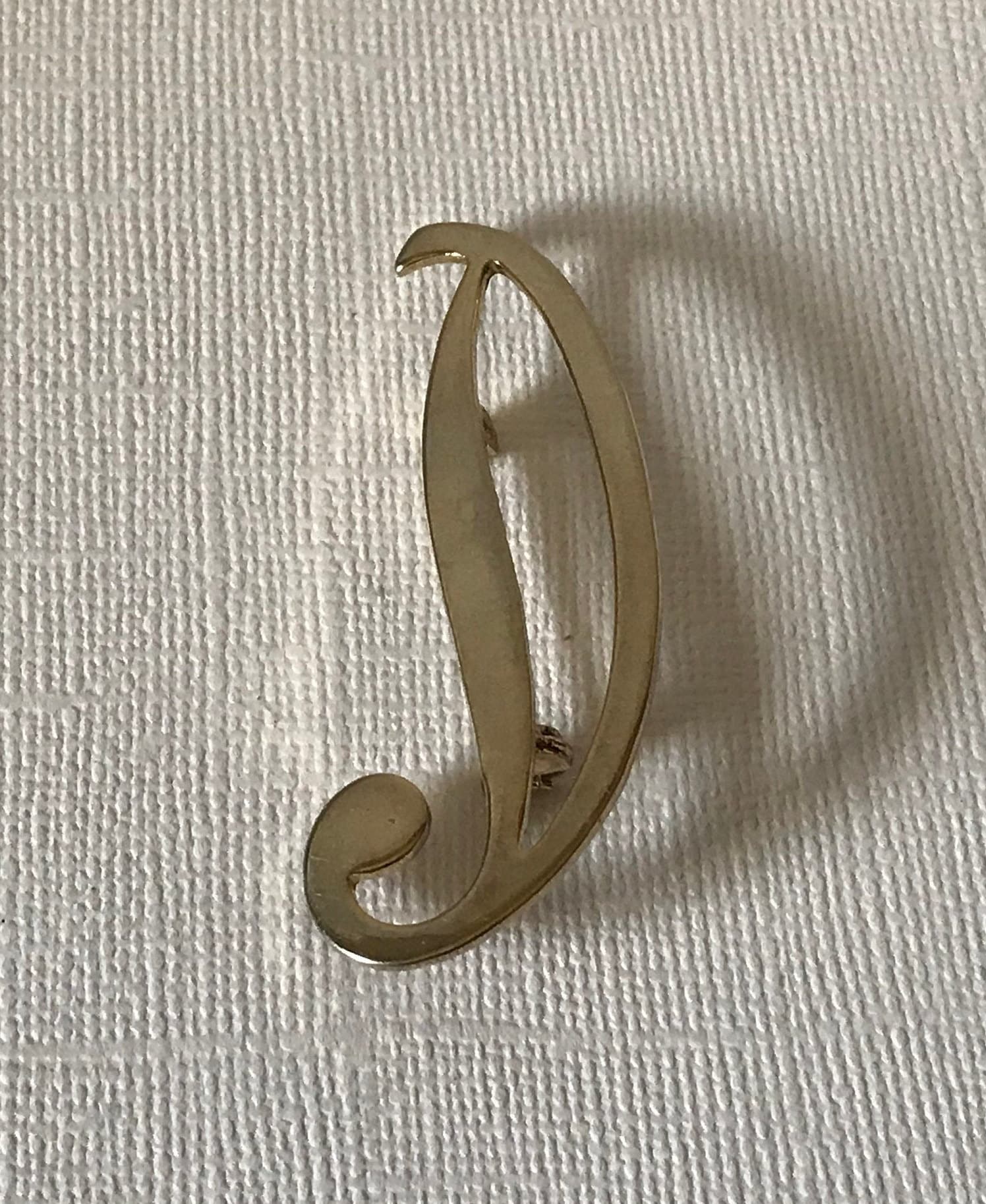 Vintage Letter D Brooch Monogram Brooch Silver D Brooch - Etsy