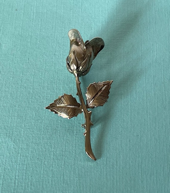 Vintage rose pin, single rose pin, flower pin, The Ba… - Gem