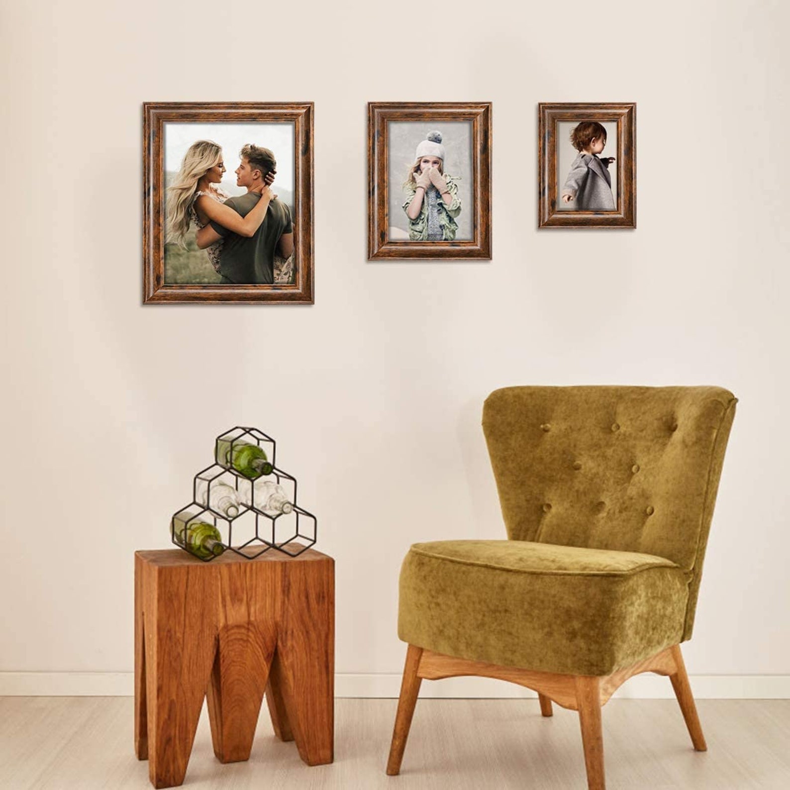 Picture Frame Rustic Brown Wood Pattern Photo Frames 4 Packs - Etsy