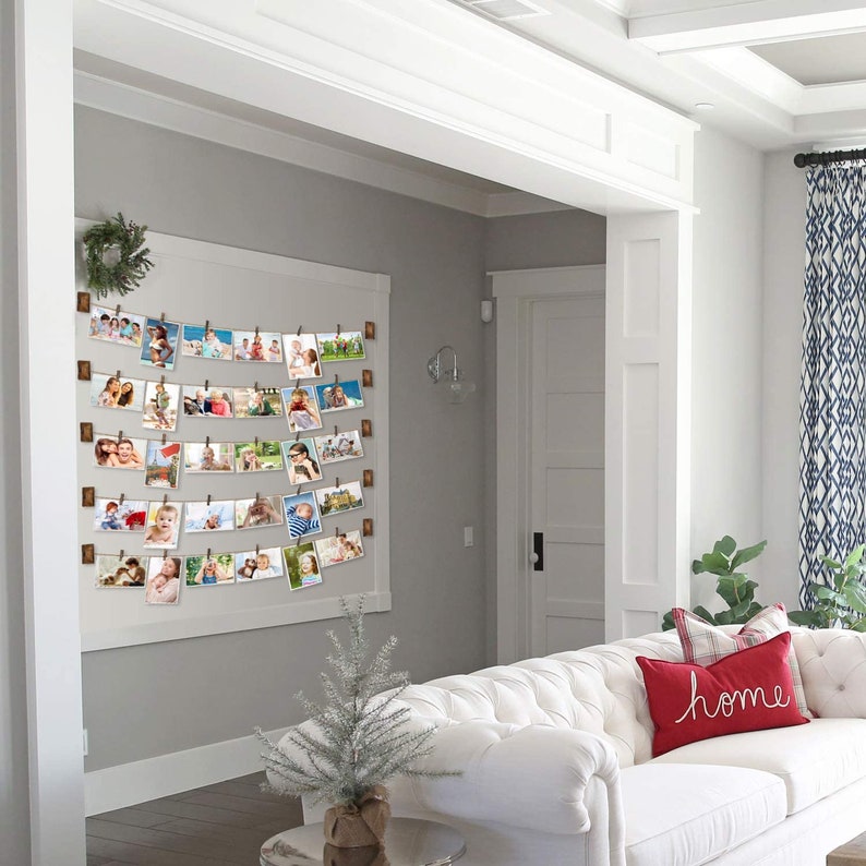 Collage Picture Frames Hanging Photo Display Rustic Wood Photo Frame ...