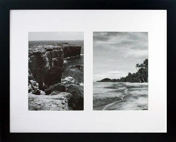 Collage Picture Frame Mat Displays Photos Black Gallery - Etsy