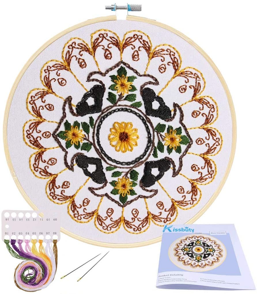 Full Range of Embroidery Starter Kit with Pattern Stamped | Etsy